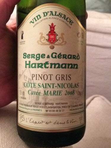 Hartmann Serge & Gérard Cuvée Marie Côte Saint-Nicolas Pinot Gris ...