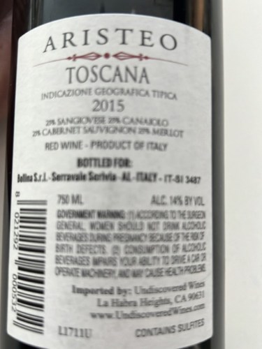 Aristeo Toscana Red | Vivino US