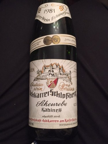 Achkarren Schlossberg Scheurebe Kabinett | Vivino Australia