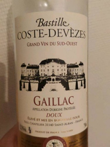 Paul Chapelier Bastille Coste-Devèzes Gaillac Doux | Vivino Australia