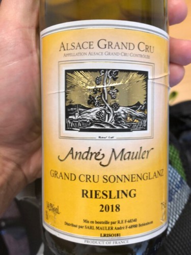 2017 Domaine André Mauler Riesling Alsace Grand Cru 'Sonnenglanz ...