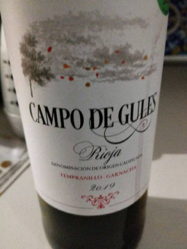 2019 Campo de Gules Reserva Tempranillo - Garnacha | Vivino US