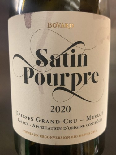 Domaine Antoine Bovard Satin Pourpre Epesses Grand Cru Merlot | Vivino US