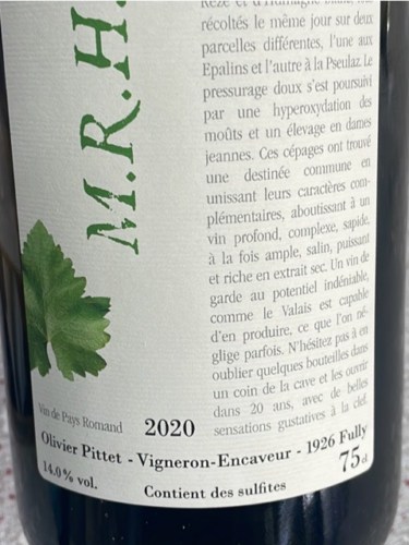 Olivier Pittet M.R.H | Vivino English