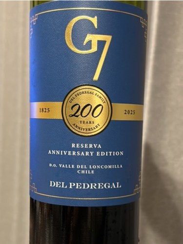 Del Pedregal G7 200 Years Reserva Anniversary Edition | Vivino US