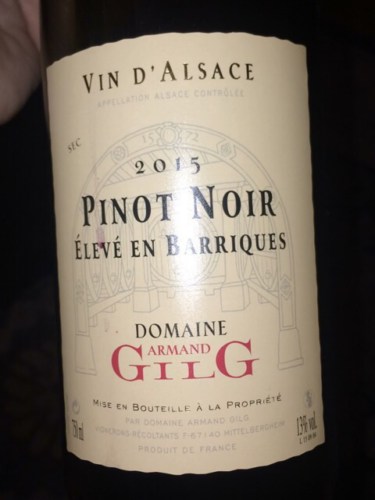 Armand Gilg Élevé En Barrique Pinot Noir | Vivino France