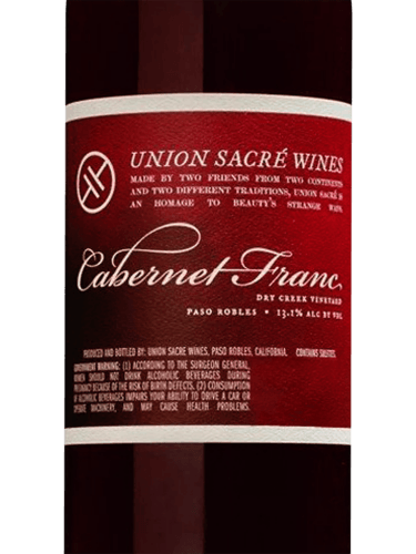 2020 Union Sacré Cabernet Franc | Vivino US