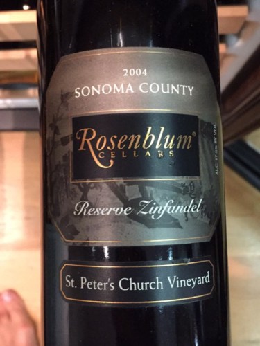 Rosenblum Cellars St. Peter's Church Vineyard Reserve Zinfandel | Vivino US