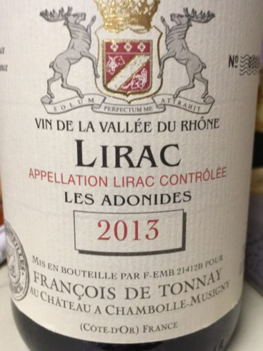 François de Tonnay Les Adonides Lirac | Vivino US