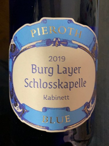 2019 Pieroth Blue Burg Layer Schlosskapelle Kabinett | Vivino 日本