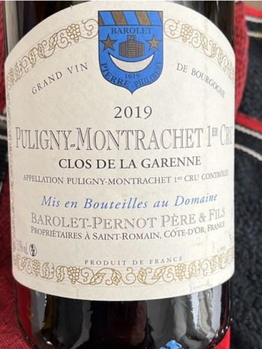 Barolet Pernot Père & Fils Puligny-Montrachet 1er Cru 'La Garenne' | Vivino Canada