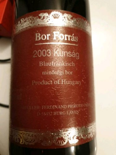 Pieroth Bor Forrás Eger Blaufränkisch | Vivino US