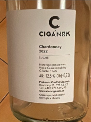 Vinařství Cigánek Chardonnay | Vivino US