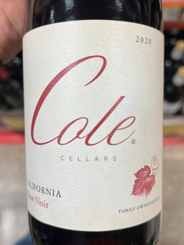 Cole Cellars Pinot Noir | Vivino English