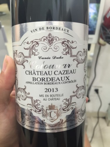Domaine de Cazeau et Perey Chateau Cazeau Cuvée Duke Colounar Bordeaux ...