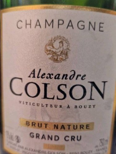 Alexandre Colson Brut Nature Champagne Grand Cru | Vivino France