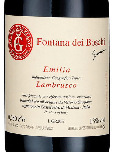 Vittorio Graziano Fontana dei Boschi Lambrusco | Vivino English