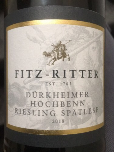 Fitz-Ritter Dürkheimer Hochbenn Riesling Spätlese | Vivino Australia