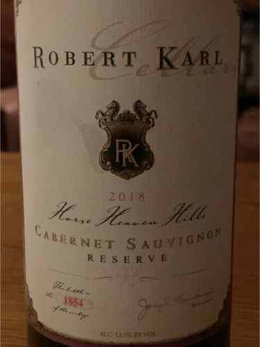 Robert Karl Reserve Cabernet Sauvignon | Vivino US