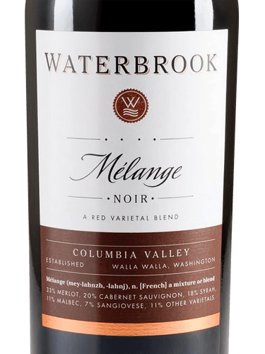 Waterbrook Mélange Noir Red Varietal Blend | Vivino US