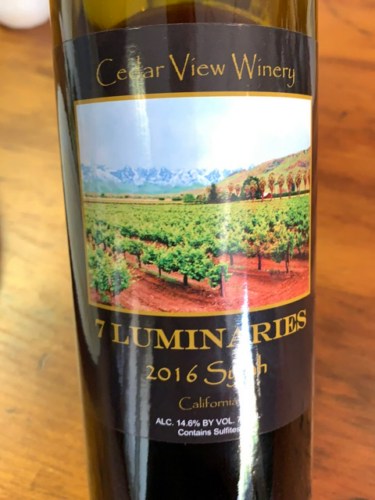 Cedar View Winery 7 Luminaries Syrah | Vivino US