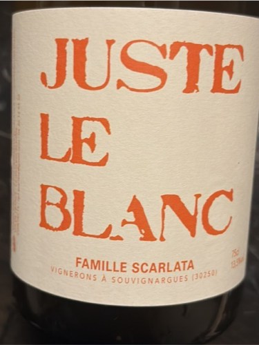 Scarlata Juste le Blanc | Vivino English