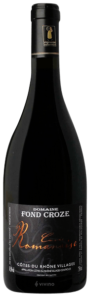 Domaine Fond Croze Cuvée Romanaise Côtes du Rhône Villages | Vivino 日本
