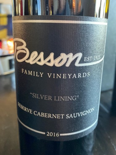 Besson Family Vineyards Silver Lining Reserve Cabernet Sauvignon ...