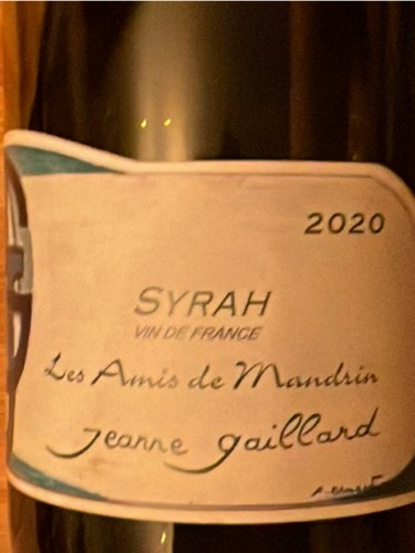 Jeanne Gaillard Les Amis de Mandrin Syrah | Vivino English