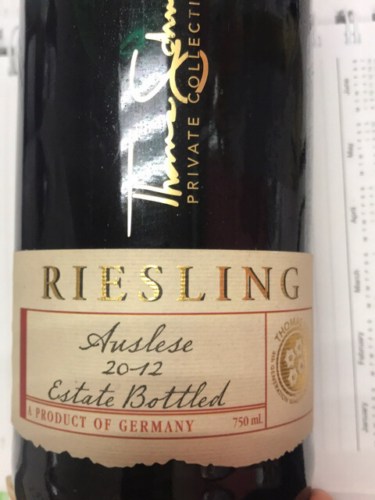 2012 Thomas Schmitt Riesling Auslese | Vivino US