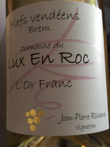 Jean-Pierre Richard Domaine Du Lux En Roc Fiefs Vendéens Brem Rouge ...