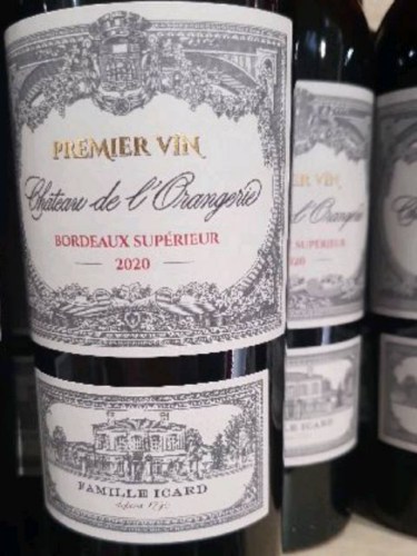 2020 Château de l'Orangerie Premier Vin Bordeaux Supérieur | Vivino US