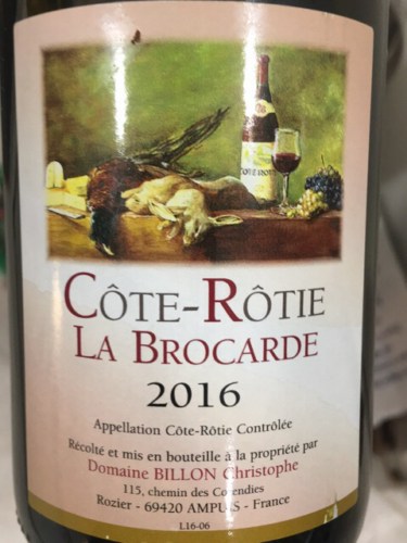 2016 Maryline et Christophe Billon La Brocarde Côte-Rôtie | Vivino ...