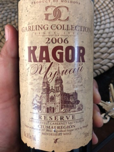 Garling Collection Kagor Reserve Late Harvest Cabernet Sauvignon ...