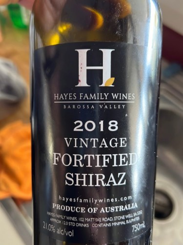 Hayes Family Wines Fortified Shiraz | Vivino English