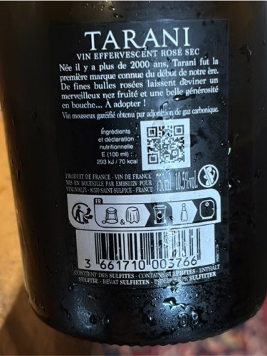 Tarani Rosé Fines Bulles | Vivino US
