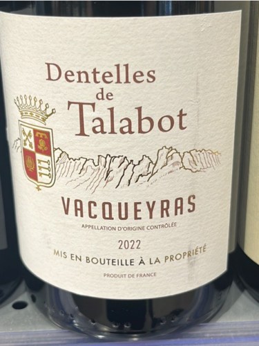 Dentelles de Talabot Vacqueyras | Vivino Brasil
