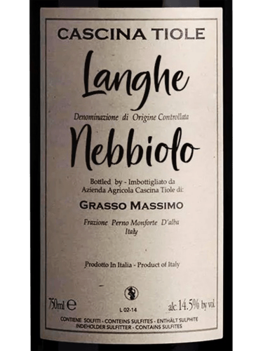 Cascina Tiole Langhe Nebbiolo | Vivino France