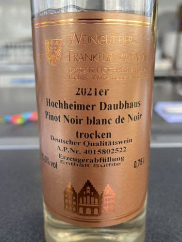 Weingut Der Stadt Frankfurt Am Main Hochheimer Daubhaus Pinot Noir ...