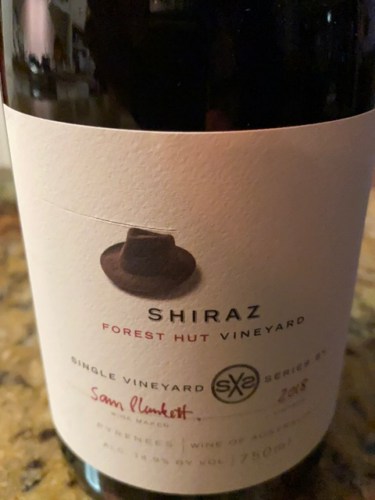 2018 Wine X Sam - Sam Plunkett Forest Hut Vineyard Shiraz | Vivino US