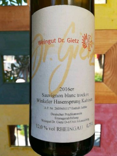 Dr.Gietz Winkeler Hasensprung Kabinett Sauvignon Blanc Trocken | Vivino