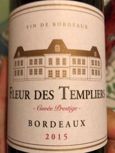 2015 Fleur des Templiers Cuvée Prestige Bordeaux Rouge | Vivino US