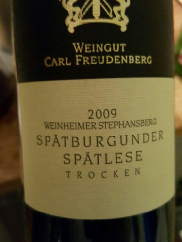 Weingut Carl Freudenberg Weinheimer Stephansberg Spätburgunder Spätlese ...