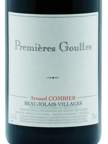 2018 Domaine Arnaud Combier Premières Gouttes Beaujolais-Villages ...