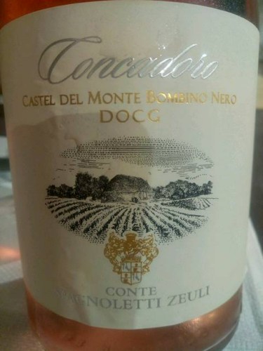 Conte Spagnoletti Zeuli Concadoro Castel del Monte Bombino Nero Rosato ...