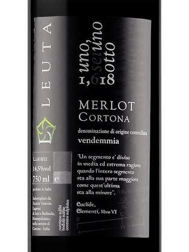 Leuta 1,618 Merlot Cortona | Vivino English