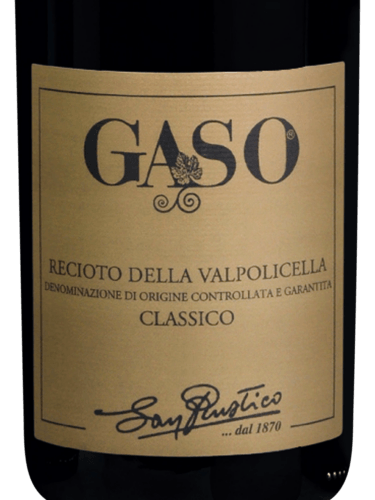 2018 San Rustico Gaso Recioto della Valpolicella Classico | Vivino US