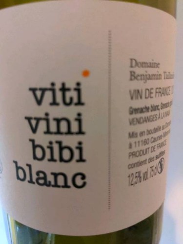 Domaine Benjamin Taillandier Viti Vini Bibi Blanc | Vivino US