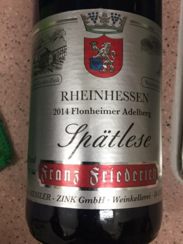 Kessler-Zink Franz Friederich Flonheimer Adelberg Spätlese | Vivino US