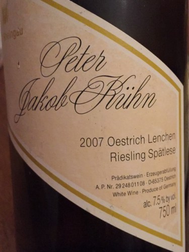 Peter Jakob Kühn Oestricher Lenchen Riesling Spätlese | Vivino US